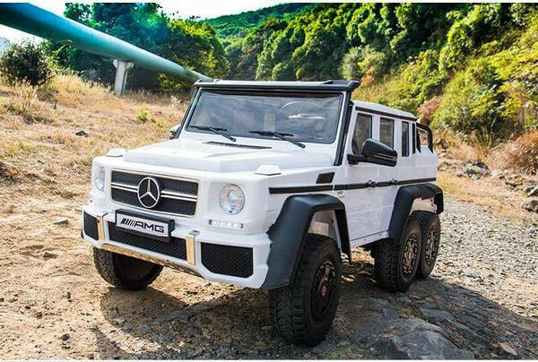 24V Mercedes G63S AMG Ride-On Six Wheel Drive R/C MP3 LED Lights